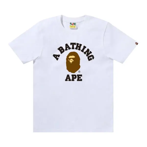 A BATHING APE College Tee - White