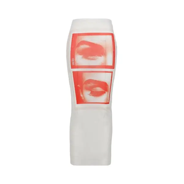 JEAN PAUL GAULTIER Re-edition Mesh Long Skirt - White