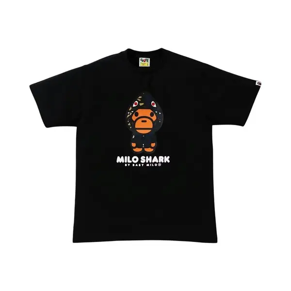 A BATHING APE Colors Milo Shark Tee - Black