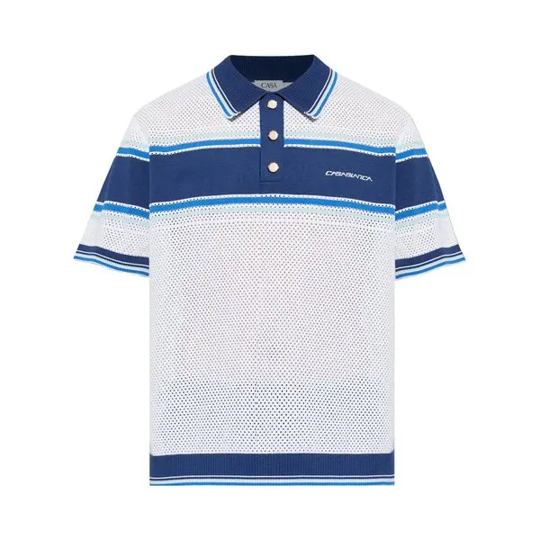Casablanca Mesh Stripe Polo