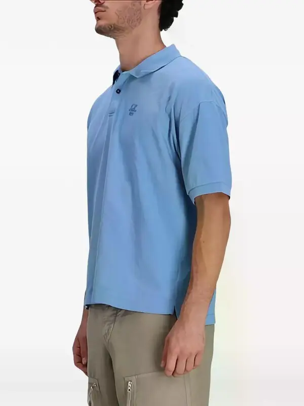 C.P. COMPANY Logo-embroidered Polo Shirt