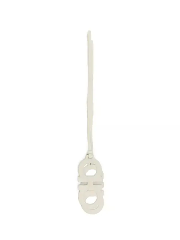 FERRAGAMO Double Gancini Bag Charm - Neutrals