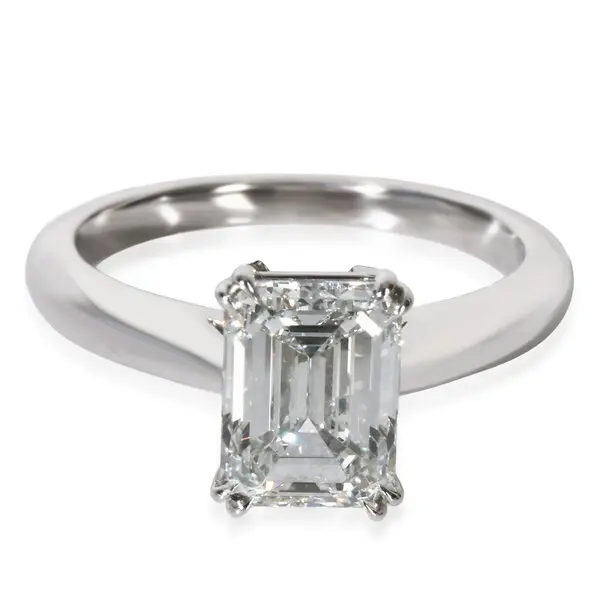 Harry Winston 1.91 Ct Emerald Cut Diamond Solitaire Ring - Platinum