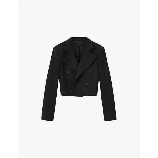 ALLSAINTS Raina Cropped Stretch-woven Blazer