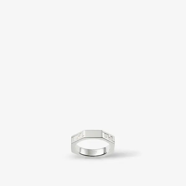 Fendi 925 Sterling Band Ring - Silver