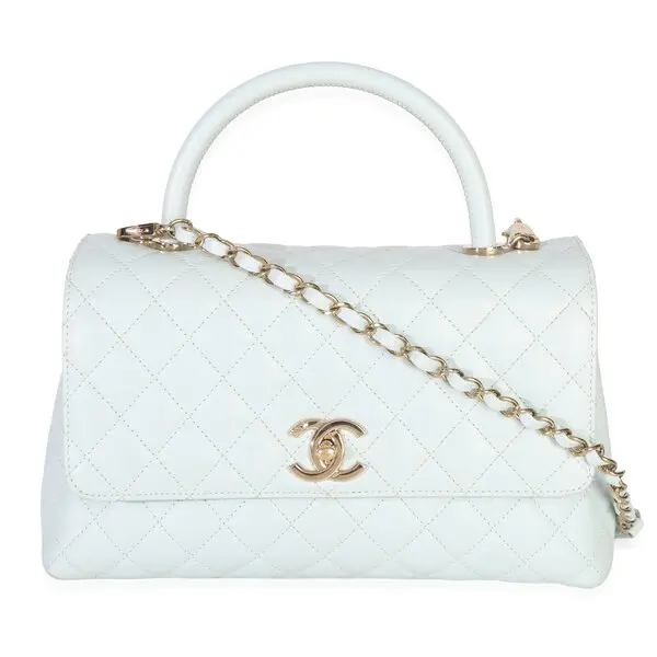 Chanel Quilted Caviar Coco Top Handle Bag
