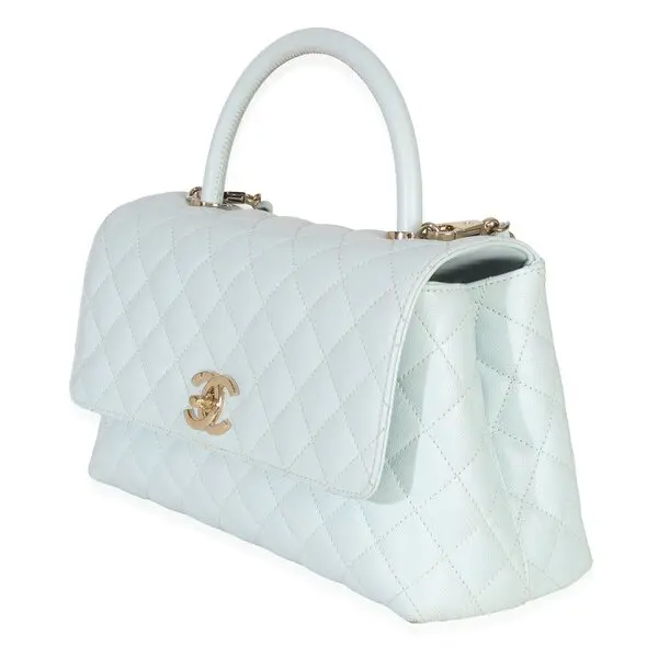 Chanel Quilted Caviar Coco Top Handle Bag