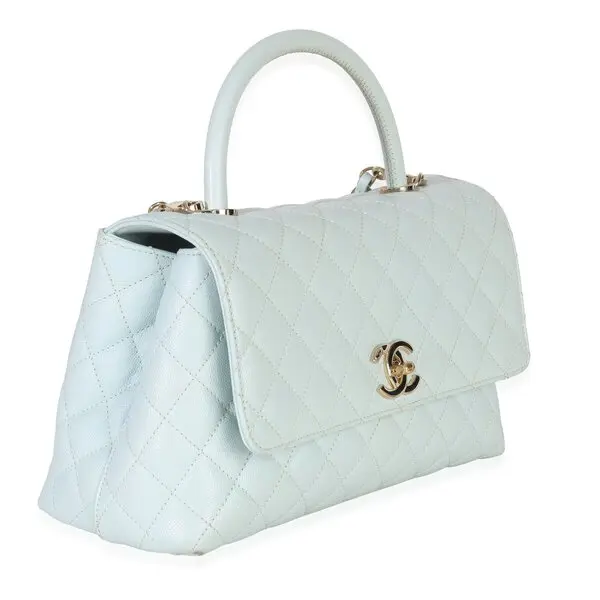 Chanel Quilted Caviar Coco Top Handle Bag
