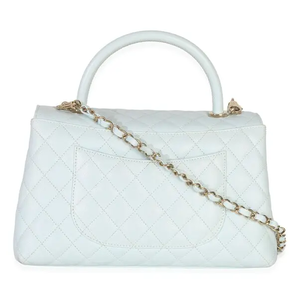 Chanel Quilted Caviar Coco Top Handle Bag