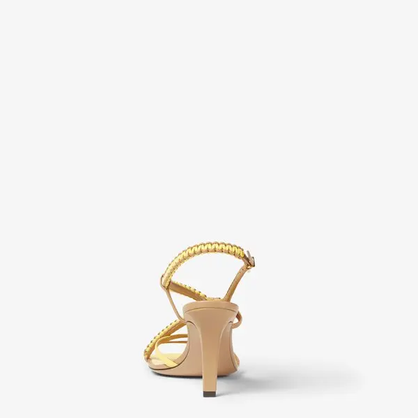 Fendi Ffold Nappa Leather Sandals
