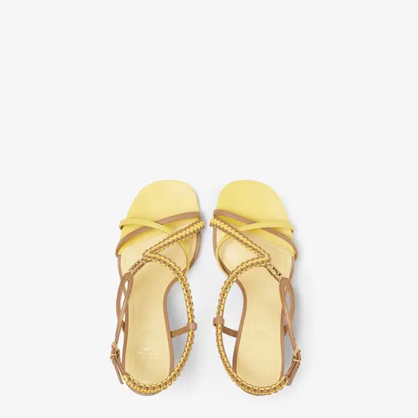 Fendi Ffold Nappa Leather Sandals