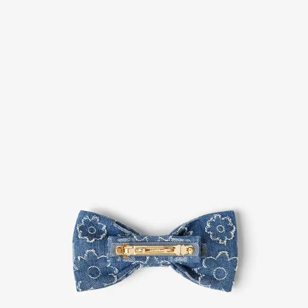 Fendi Ff And Floral Denim Hair Clip