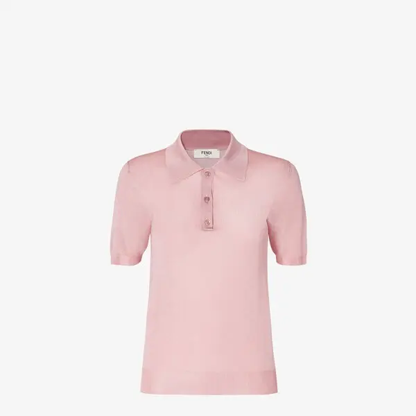 Fendi Slim-fit Embroidered Viscose Jumper - Pink