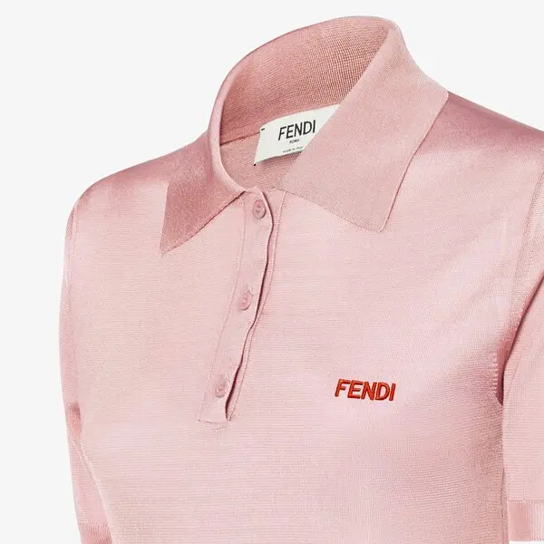 Fendi Slim-fit Embroidered Viscose Jumper - Pink