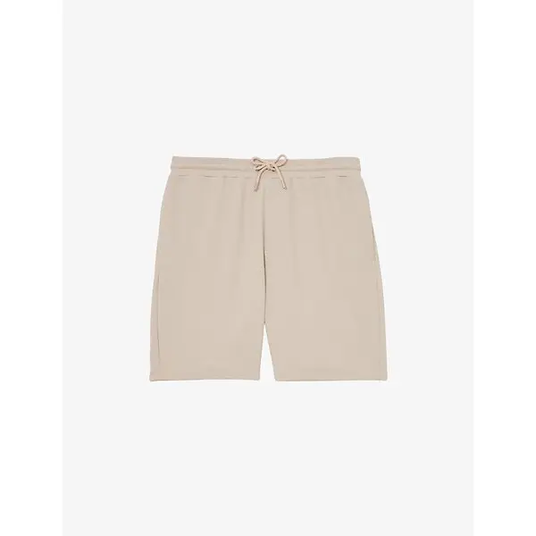 REISS Textured Stretch-woven Relaxed Fit Shorts - Stone