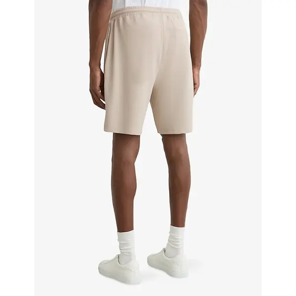 REISS Textured Stretch-woven Shorts - Stone