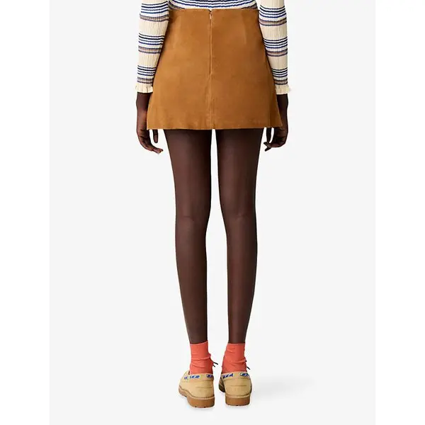 Claudie Pierlot Suede Wrap Mini Skirt