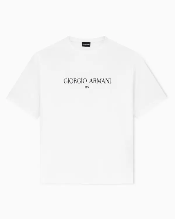 Giorgio Armani Cotton Interlock-jersey T-shirt - White