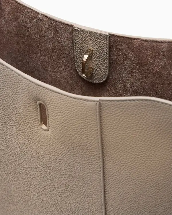 Giorgio Armani Pebbled Leather Shoulder Bag