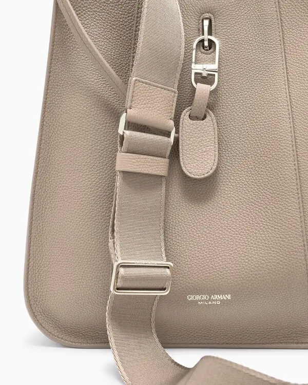 Giorgio Armani Pebbled Leather Shoulder Bag