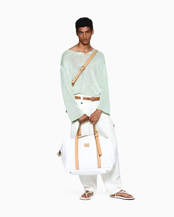 Giorgio Armani Pleated Linen Blend Trousers