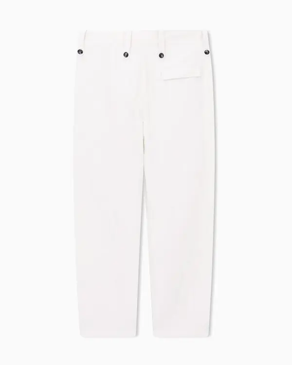Giorgio Armani Pleated Linen Blend Trousers