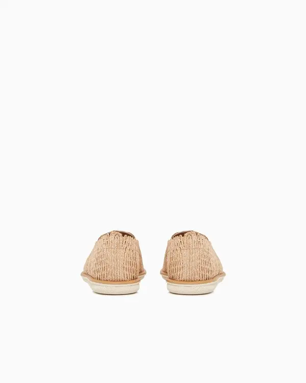 Giorgio Armani Embroidered Loafers - Beige