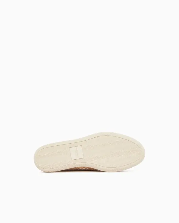 Giorgio Armani Embroidered Loafers - Beige