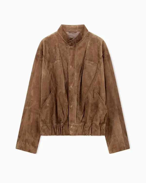 Giorgio Armani Suede-lambskin Jacket - Brown