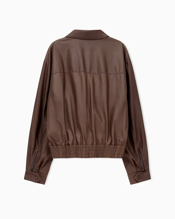 Giorgio Armani Bomber Jacket In Nappa Lambskin