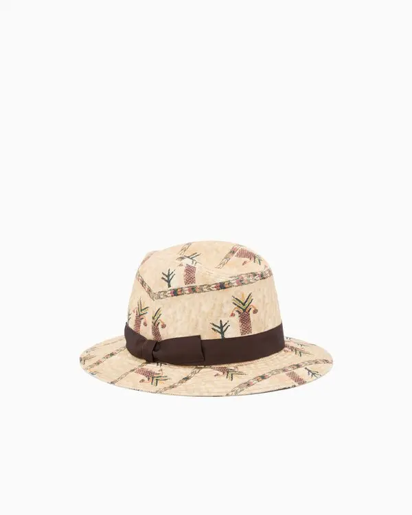 Giorgio Armani Cotton And Linen Blend Hat