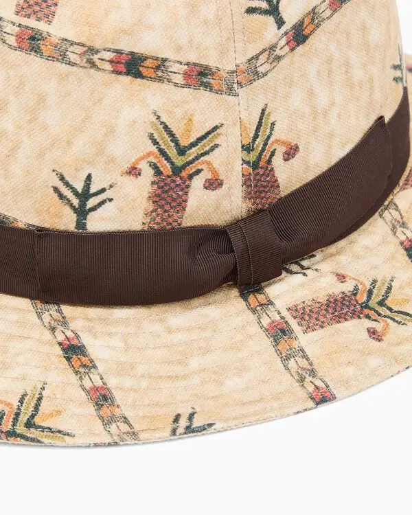 Giorgio Armani Cotton And Linen Blend Hat