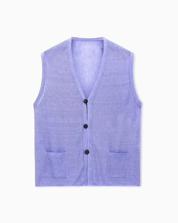 Giorgio Armani Single-breasted Linen Waistcoat