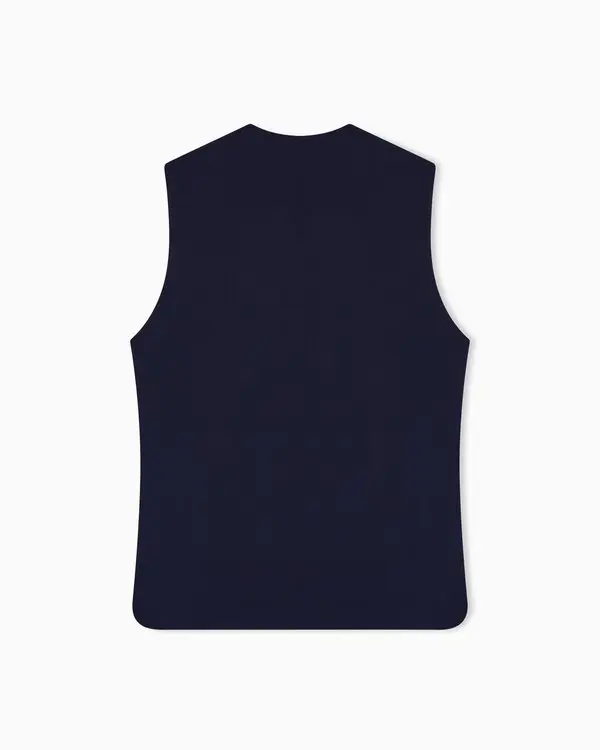 Giorgio Armani Technical Cady Top With Shaped Neckline