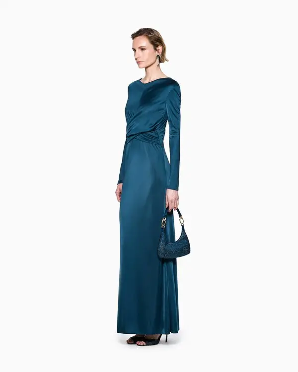 Giorgio Armani Long Viscose Jersey Dress