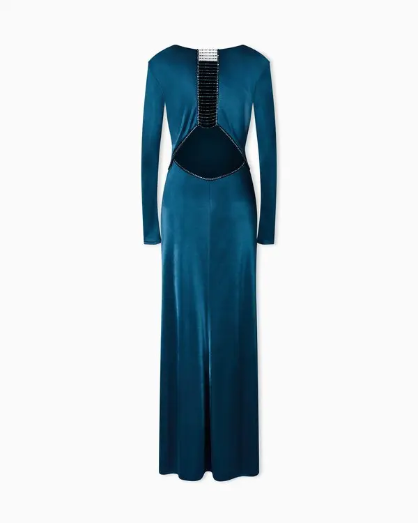 Giorgio Armani Long Viscose Jersey Dress