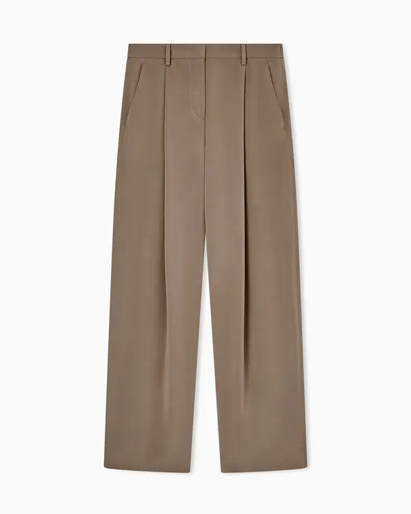 Giorgio Armani Single-pleat Silk Crêpe Trousers
