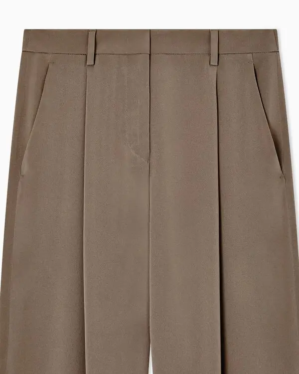 Giorgio Armani Single-pleat Silk Crêpe Trousers