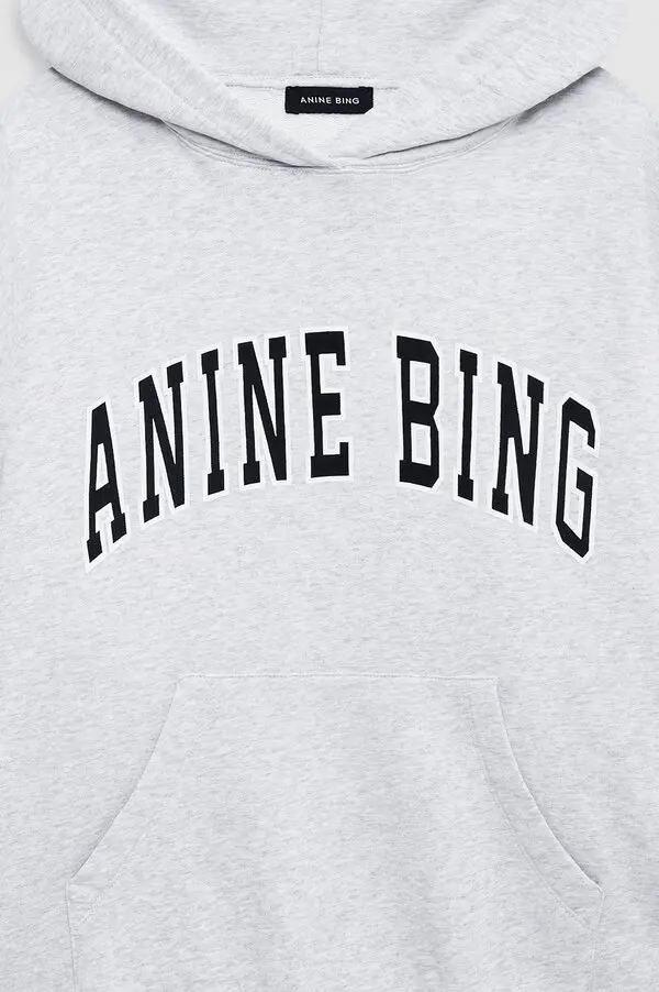 ANINE BING Harvey Relaxed Fit Hoodie - Medium Heather Grey