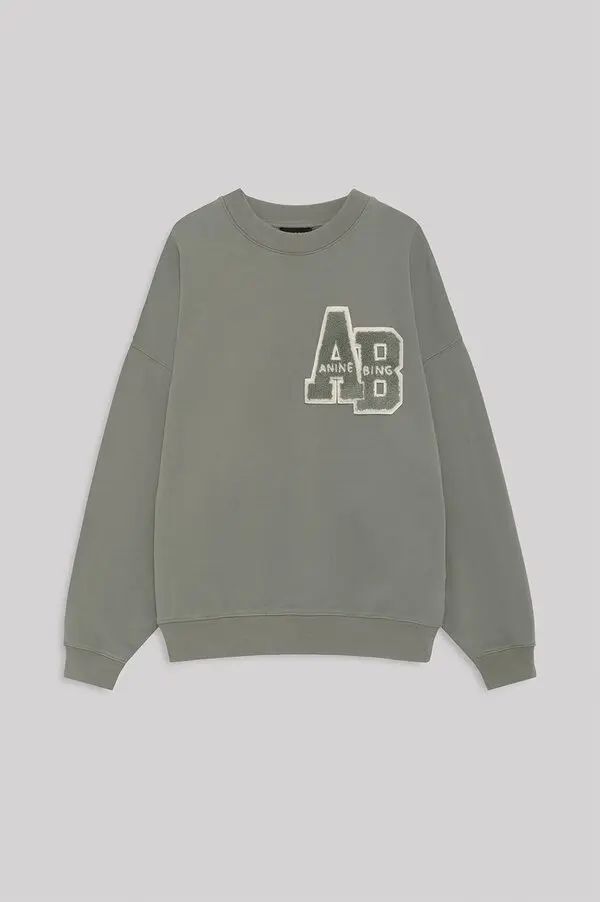ANINE BING Miles Sweatshirt Letterman - Sage