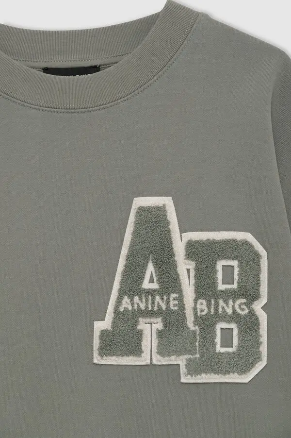 ANINE BING Miles Sweatshirt Letterman - Sage