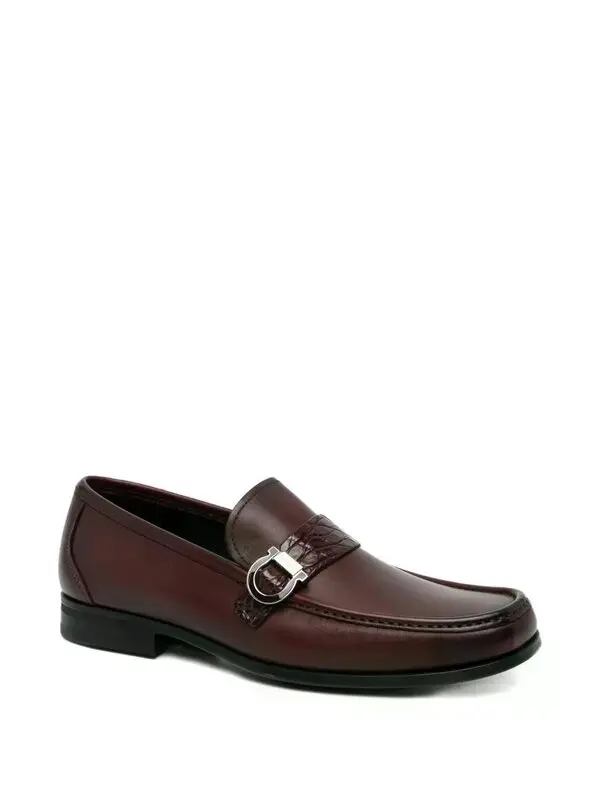FERRAGAMO Gancini Leather Loafers
