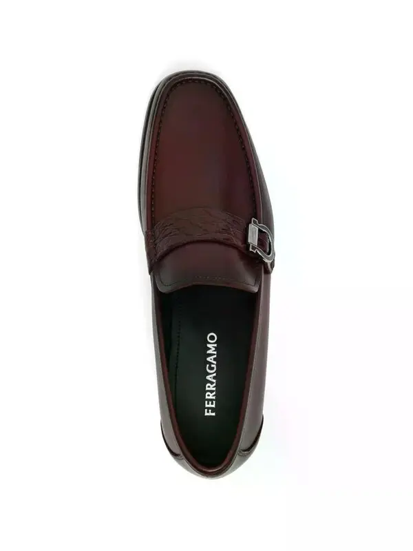 FERRAGAMO Gancini Leather Loafers