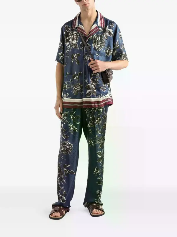 Dolce & Gabbana Floral Print Drawstring Trousers