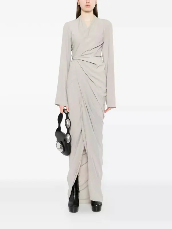Rick Owens Wrap Draped Maxi Dress