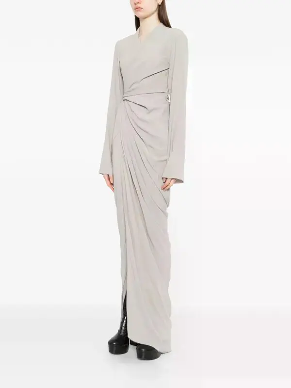 Rick Owens Wrap Draped Maxi Dress