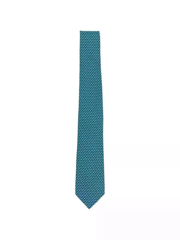 FERRAGAMO Patterned Neck Tie - Blue