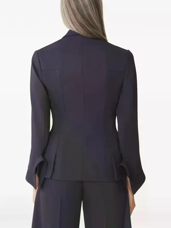 LANVIN Double-breasted Blazer With Cuffed Long Sleeves