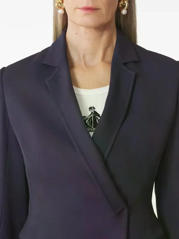 LANVIN Double-breasted Blazer With Cuffed Long Sleeves
