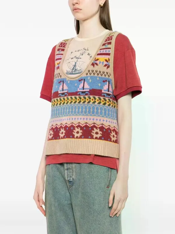 GARÇON BY GARÇON Patterned Knitted Vest